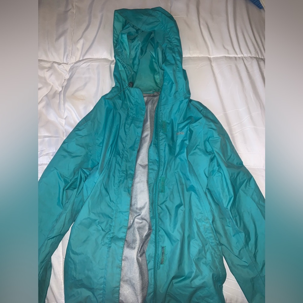 Columbia Turquoise Rain Coat - Gem